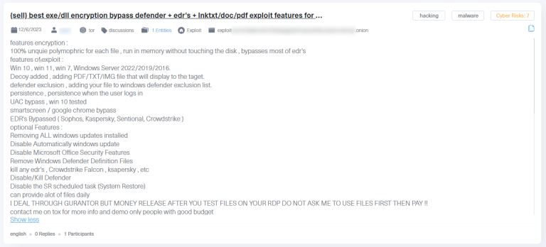 Underground Forums: All About Exploit | Webz.io